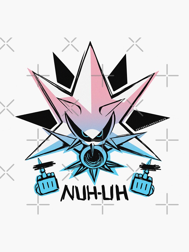 "Trans Neo Metal Sonic: "Nuh-uh"" Sticker for Sale by gettheglam ...