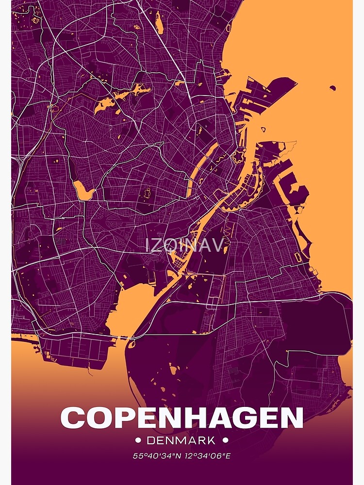 "Copenhagen Map - v.3" Poster for Sale by nifroart2022 | Redbubble