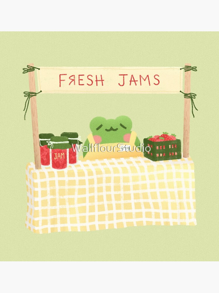 "Frog Salesman" Sticker for Sale by WallflourStudio | Redbubble