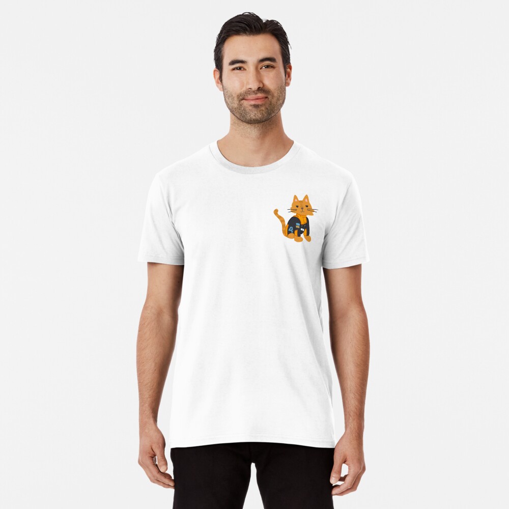 "Lando Norris as a cat" Sticker by Paorez | Redbubble