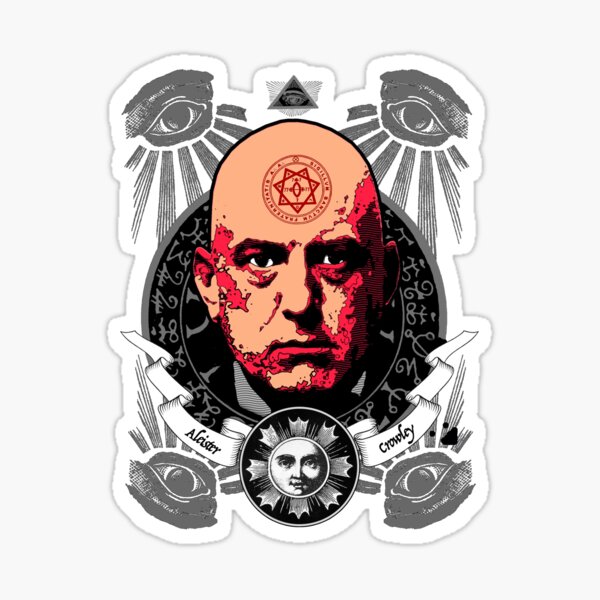 "Aleister Crowley T-Shirts" Sticker for Sale by losfutbolko | Redbubble