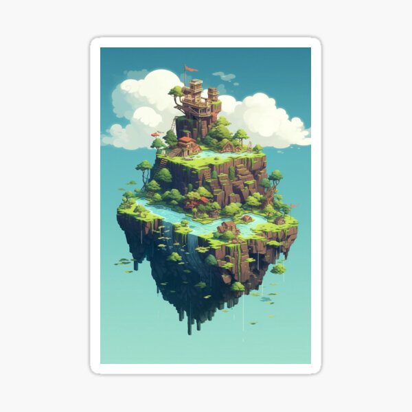 Floating Island Pixel Art