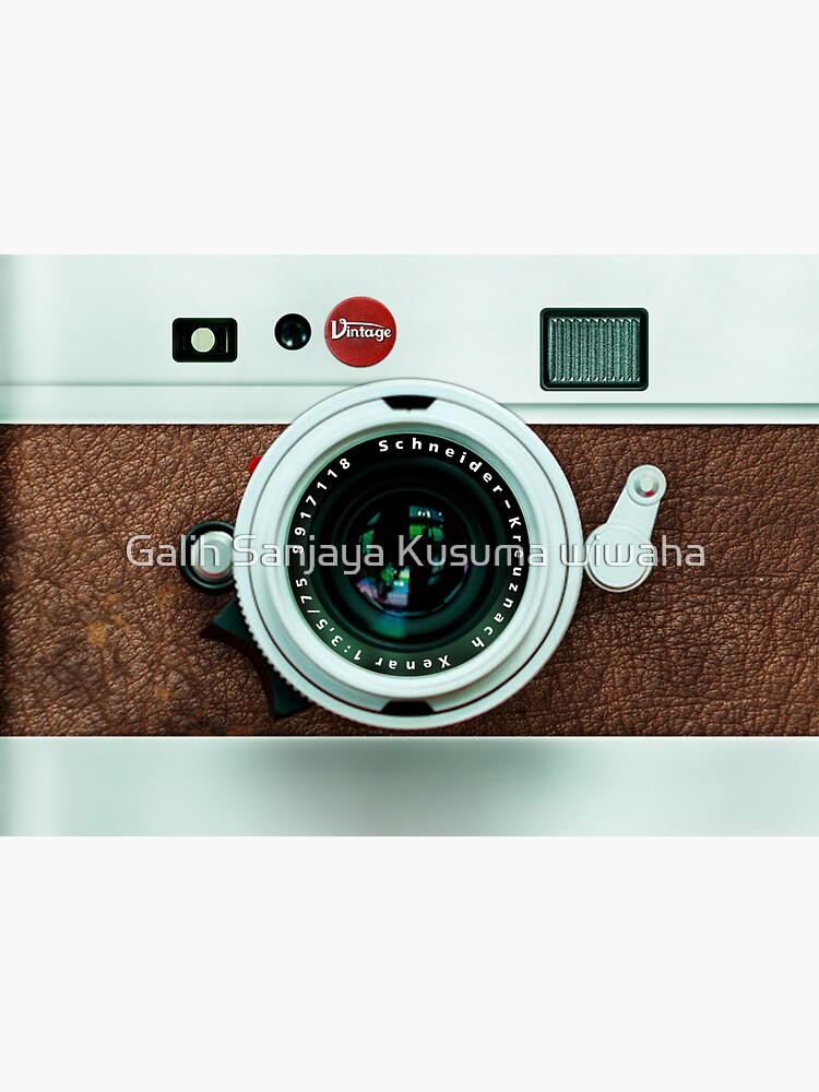 "Classic Retro Old Vintage brown leather Camera" Sticker for Sale by ...