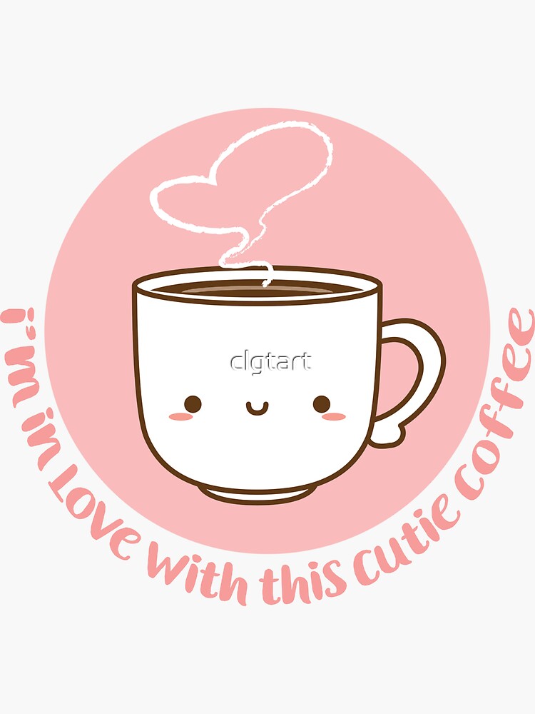 "Cute Coffee love" Sticker for Sale by clgtart | Redbubble