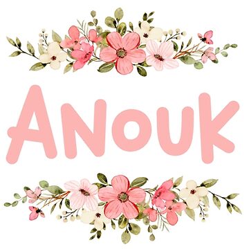 "Flower Anouk Name Label" Sticker for Sale by NafilNafiz | Redbubble