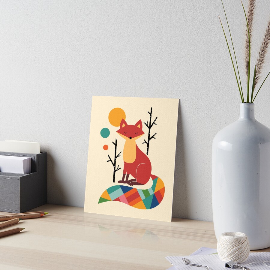 "Rainbow Fox" Art Board Print for Sale by AndyWestface | Redbubble