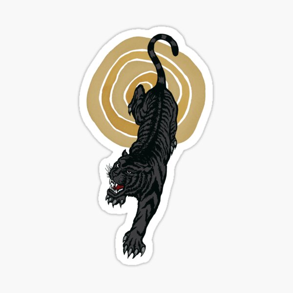 "BLACK TIGER" Sticker for Sale by TIGERRIFIC | Redbubble
