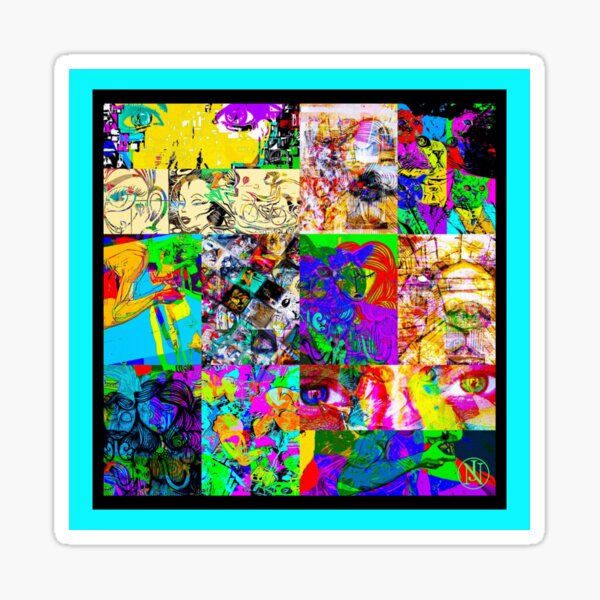 "Street art collage" Sticker by Nina Florence Juncker | Redbubble