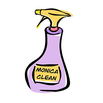 "Monica Clean!" Sticker for Sale by TinyBubbleTinks | Redbubble