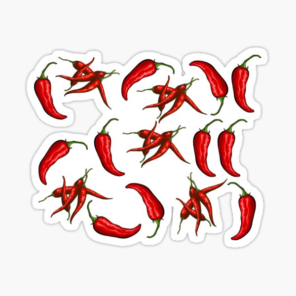 "Red chili pepper, cayenne pepper, piri piri" Sticker for Sale by ...