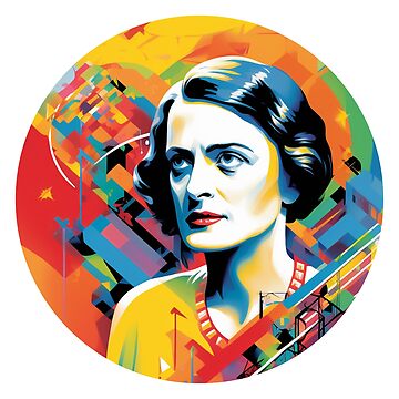 "Ayn Rand" Sticker for Sale by Leoparzer | Redbubble