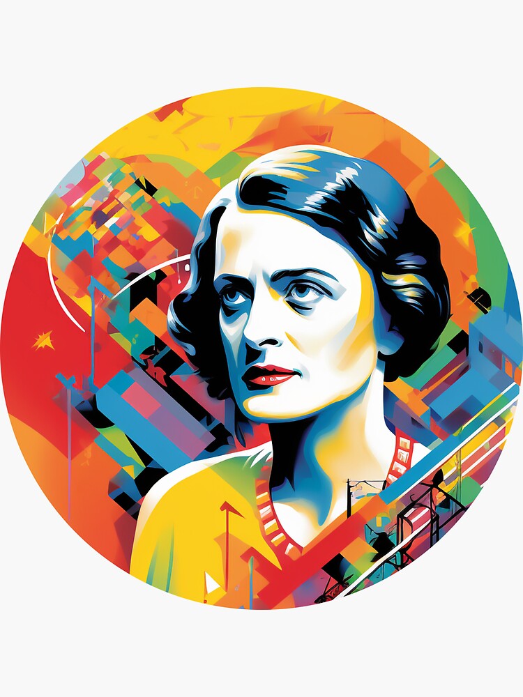"Ayn Rand" Sticker for Sale by Leoparzer | Redbubble