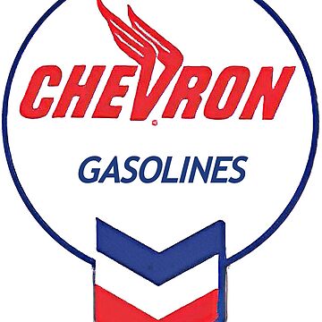 "Vintage round Chevron gasolines logo" Sticker for Sale by ...