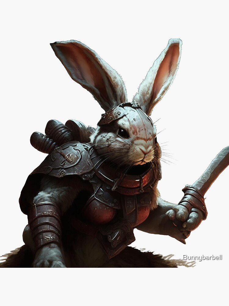 "Doom Bunny" Sticker for Sale by Bunnybarbell | Redbubble
