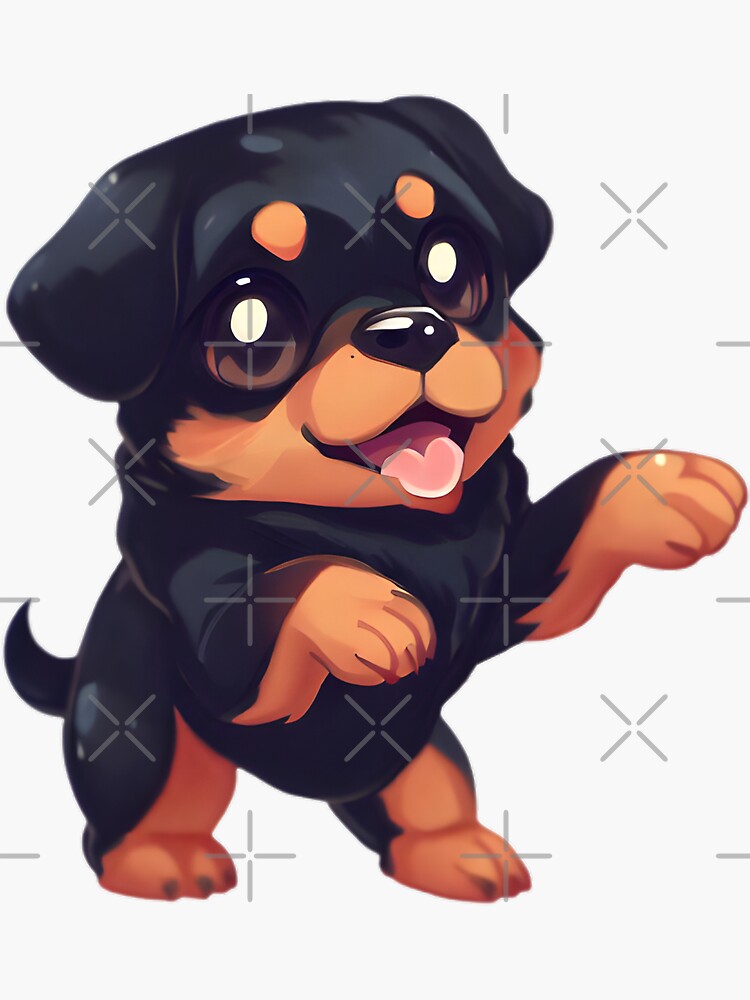 "Chibi Rottweiler" Sticker for Sale by City0fDreams | Redbubble