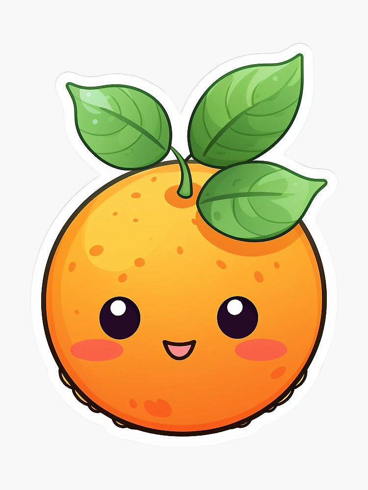 "Cute Clementine Fruit Design" Sticker for Sale by AfterSchoolSpec ...