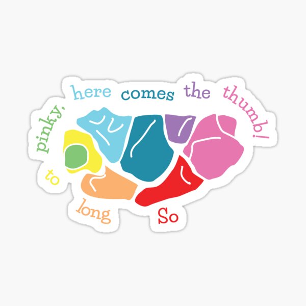 "So Long to Pinky, Here Comes The Thumb!" Sticker for Sale by artsy ...