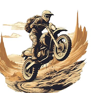 "Cool Graphic Motorcycle Dirt Bike Riding Sand Dunes Adventure Off Road ...
