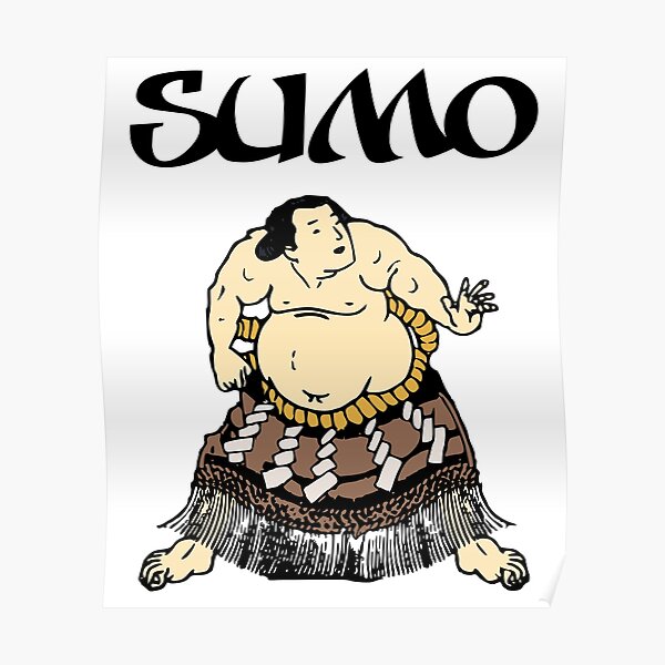 "Japanese Sumo Wrestler" Poster for Sale by WarlordApparel | Redbubble