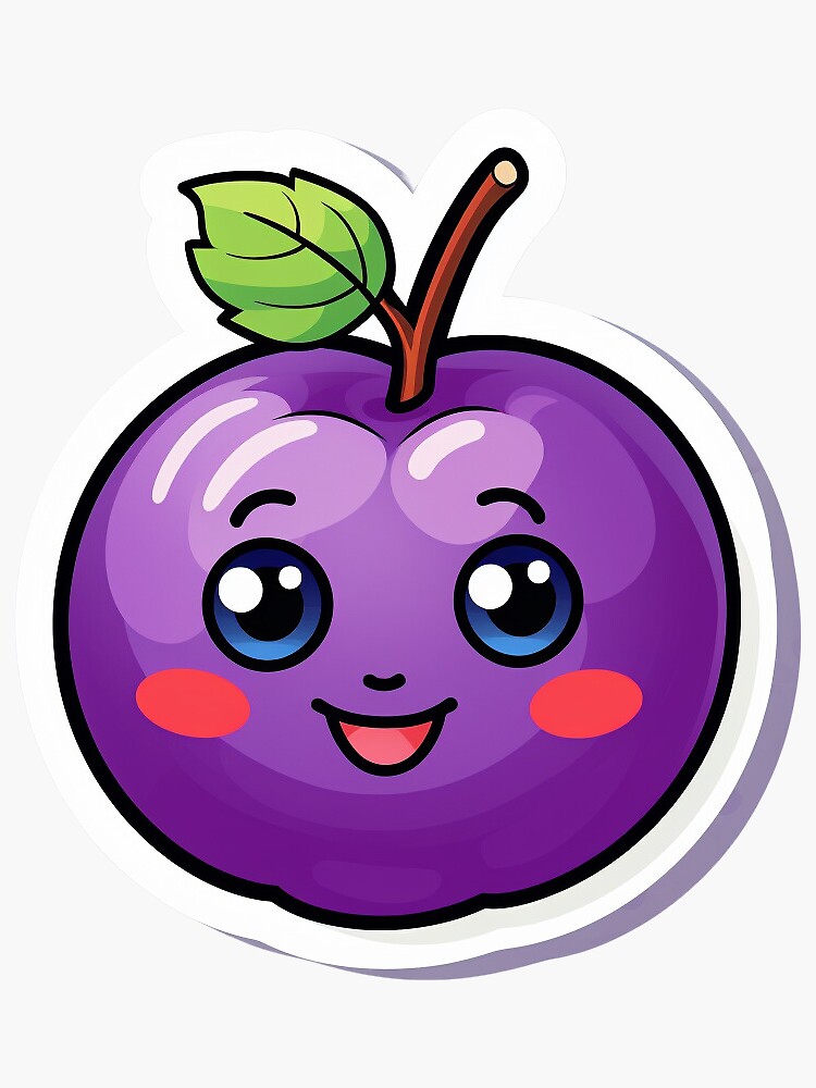 "Cute Plum Fruit Design" Sticker for Sale by AfterSchoolSpec | Redbubble