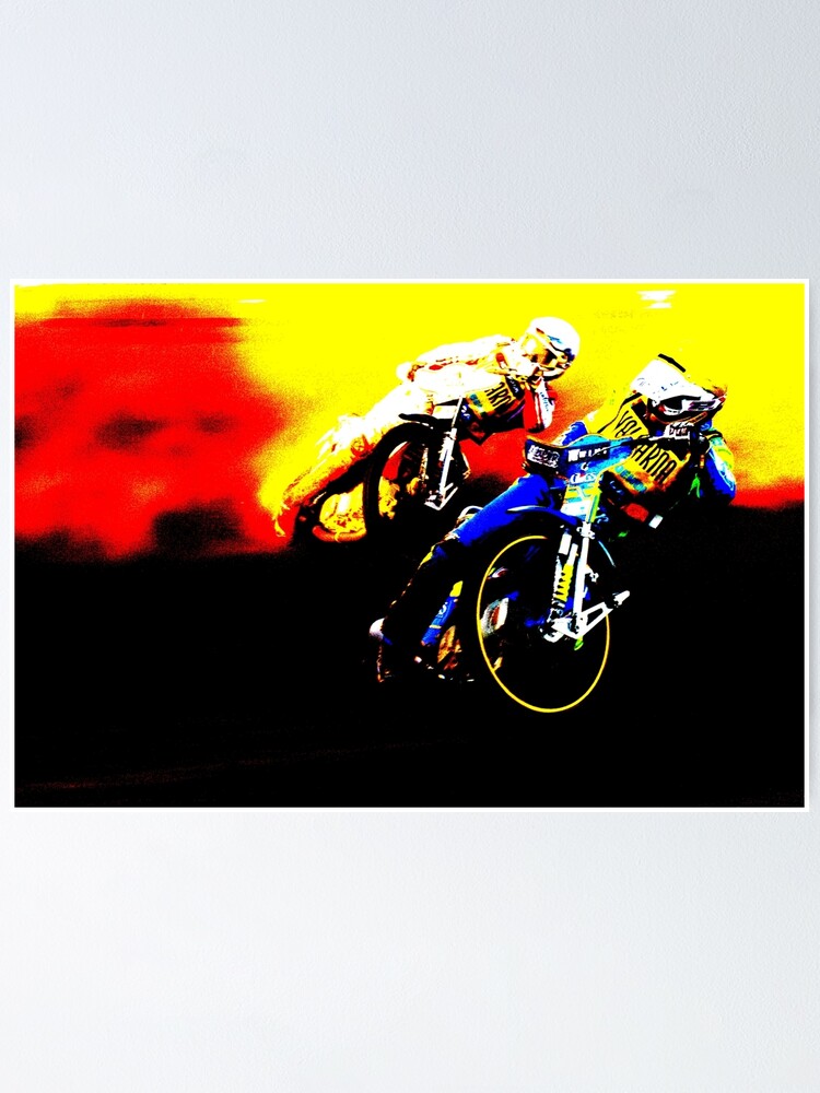 "Speedway Motorcycle Racing Art Poster" Poster for Sale by mkkessel ...