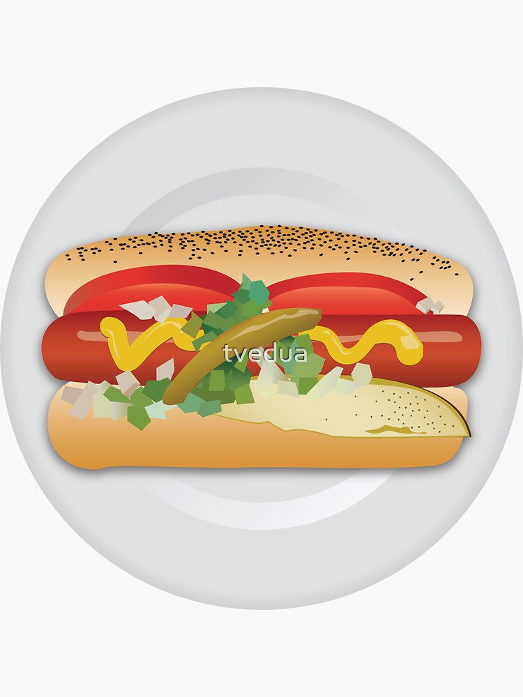 "Chicago Dog" Sticker by tvedua | Redbubble