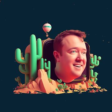 "Shane Gillis cartoon style " Sticker for Sale by hsonmaidinh | Redbubble