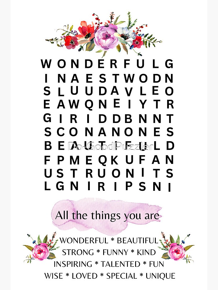 Positivity Word Search Positive Adjectives Word Search Activity