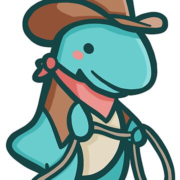 "Cute cowboy T-Rex, country Dino, Dinosaur" Sticker for Sale by ...