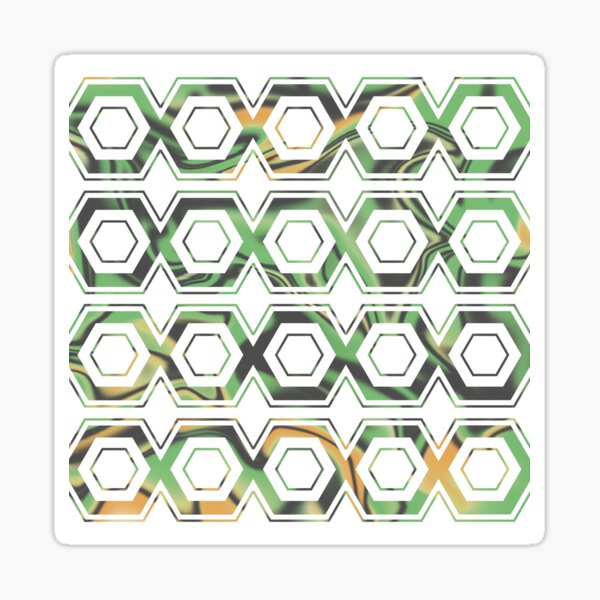 "Geometric Hexagon Pattern 02 - Off White " Sticker for Sale by Studio ...