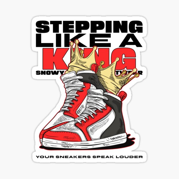 "Snowy Swag II King's Stride" Sticker for Sale by Snowy-Swag | Redbubble
