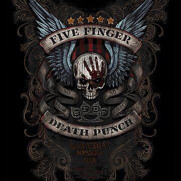 "5FDP - Winged Knuckles Painted" Sticker for Sale by LeonBeaudoin ...