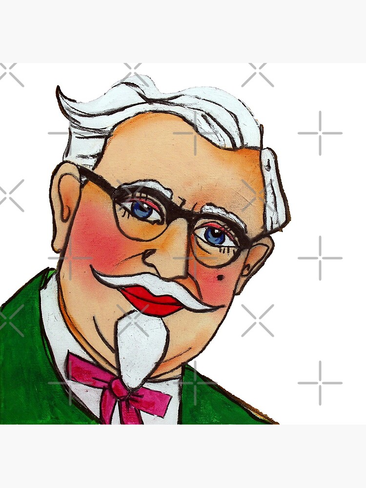 "KFC Colonel Feminine Oil Painting" Art Print for Sale by PinTin ...