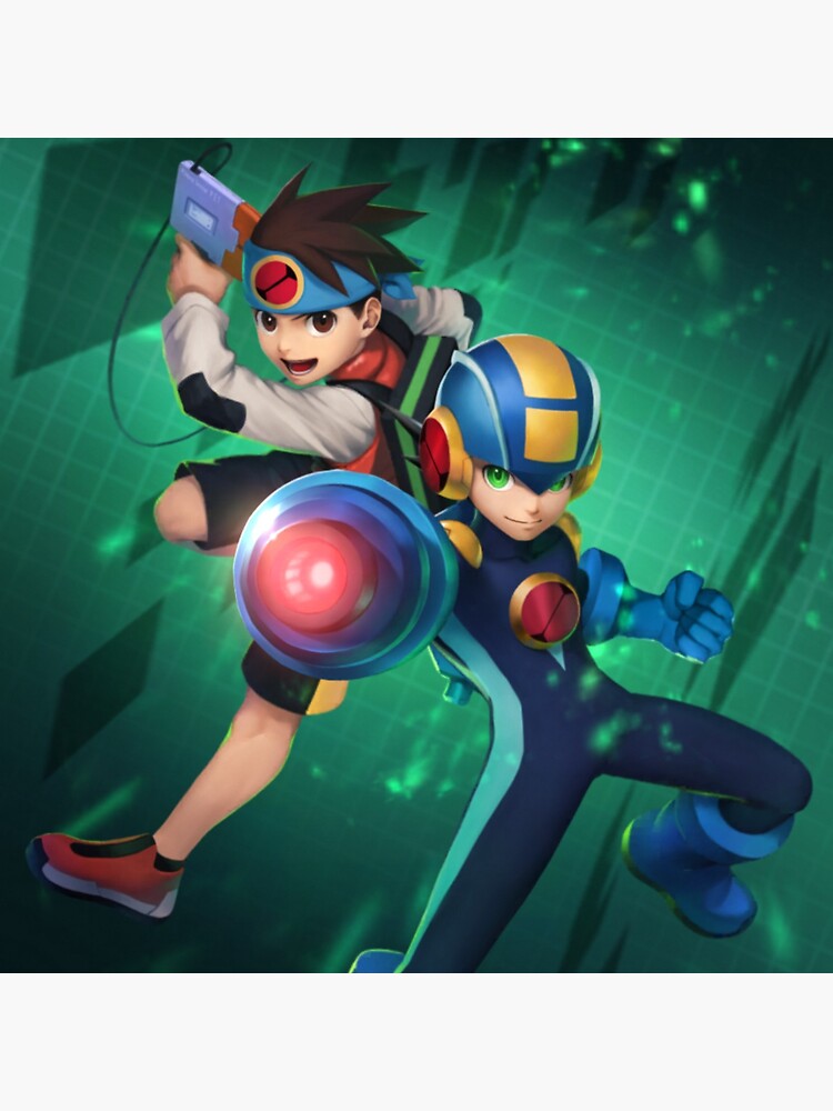 "Megaman EXE & Lan" Sticker for Sale by Danzaiver | Redbubble