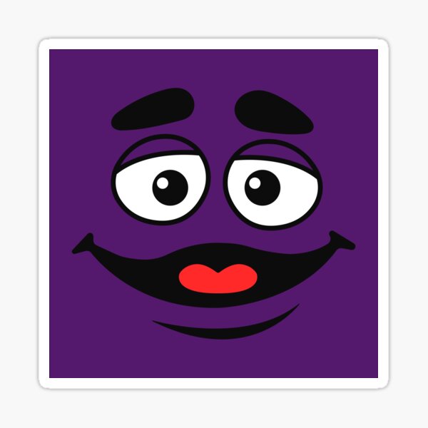 "Grimace face" Sticker for Sale by FASLab | Redbubble