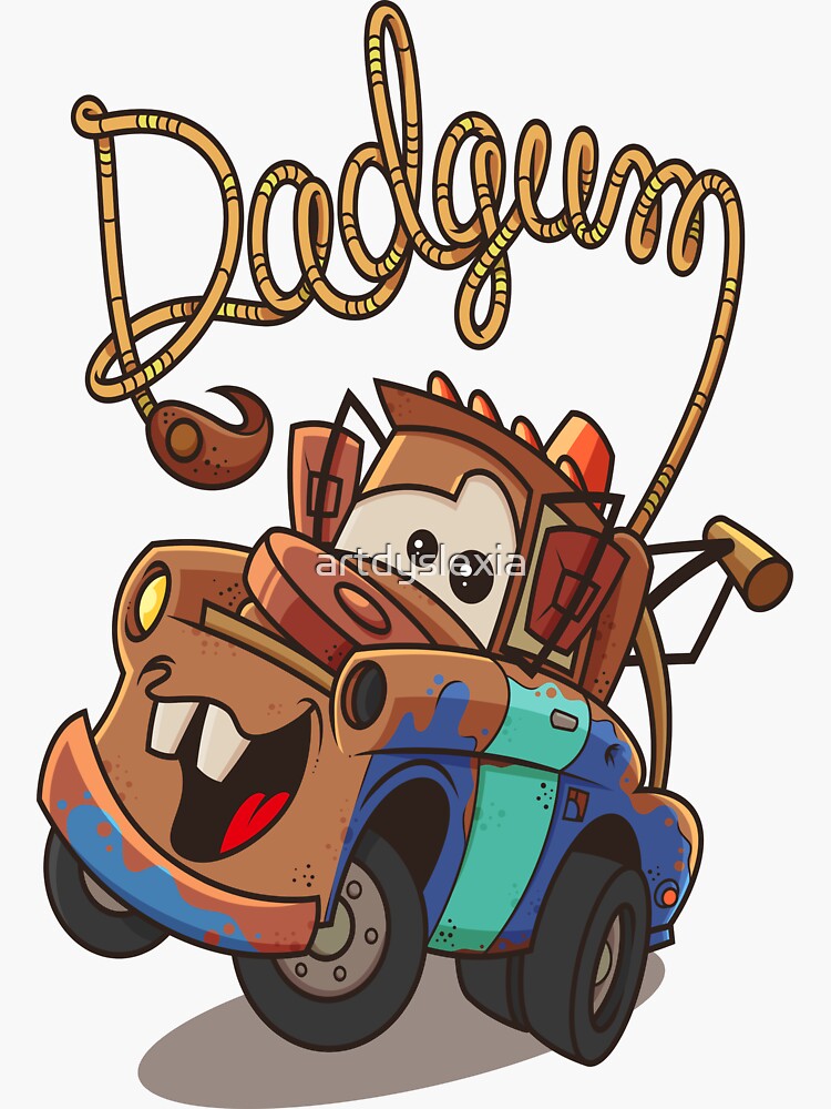 "Dadgum" Sticker for Sale by artdyslexia | Redbubble