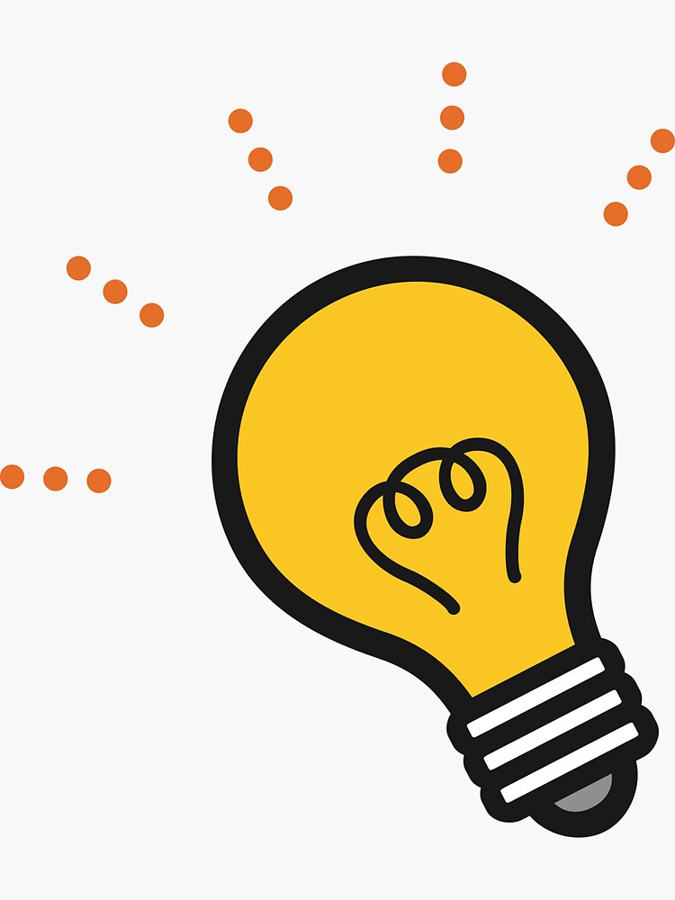 "Light Bulb" Sticker for Sale by Reethes | Redbubble