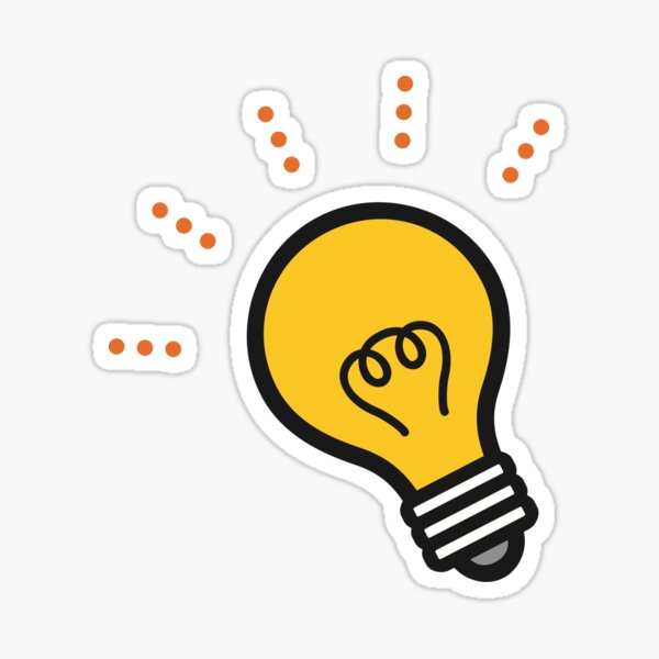 "Light Bulb" Sticker for Sale by Reethes | Redbubble