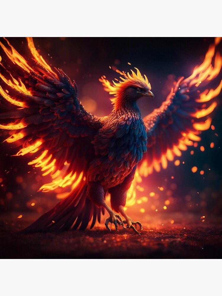"Phoenix Inferno: Captivating Fire Art" Art Print for Sale by ...