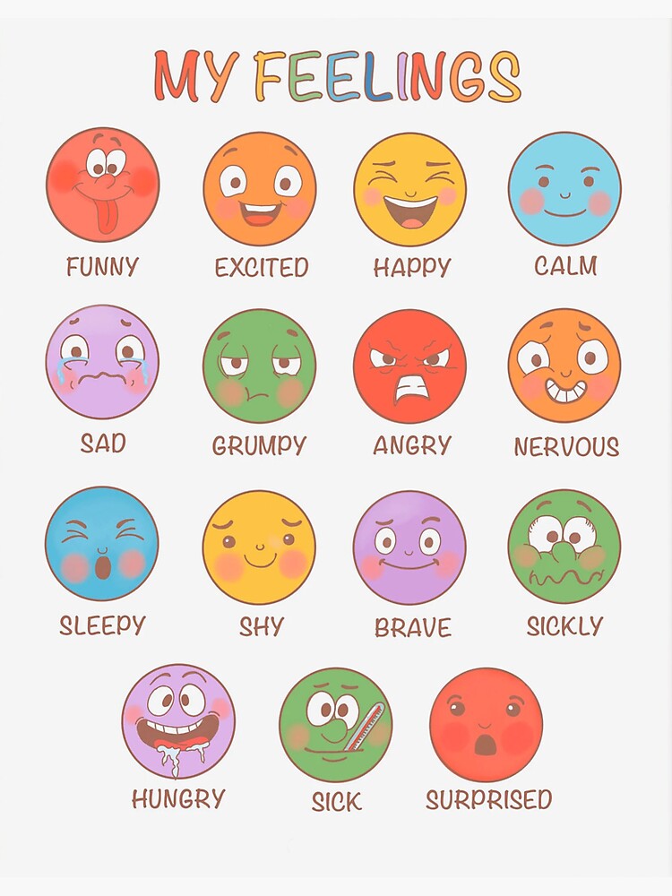 "Emotions Feelings" Sticker for Sale by herdolasri | Redbubble