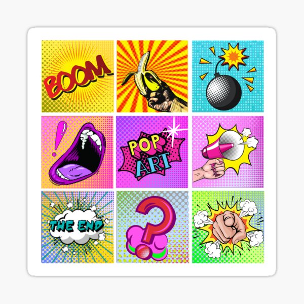 "Pop Art Shout Out" Sticker for Sale by barbrohallem | Redbubble