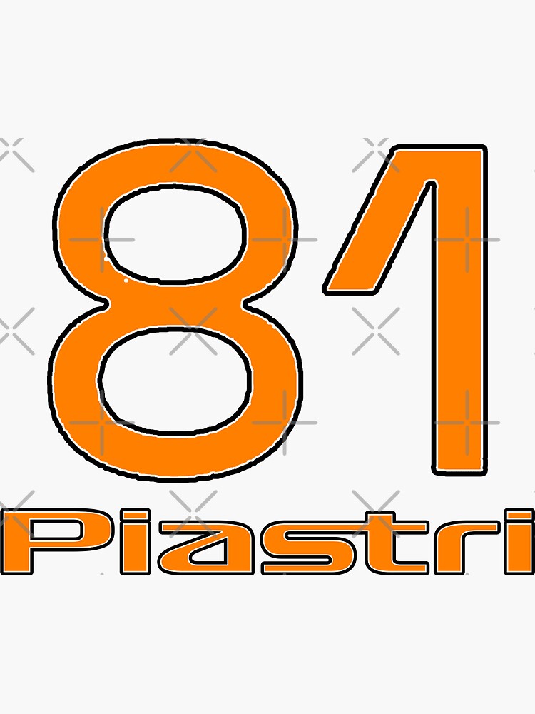 "Oscar Piastri Number 81" Sticker for Sale by BradF1Posters | Redbubble