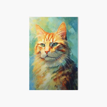 "Oil painting of a ginger cat" Art Board Print for Sale by ENTERBOX | Redbubble