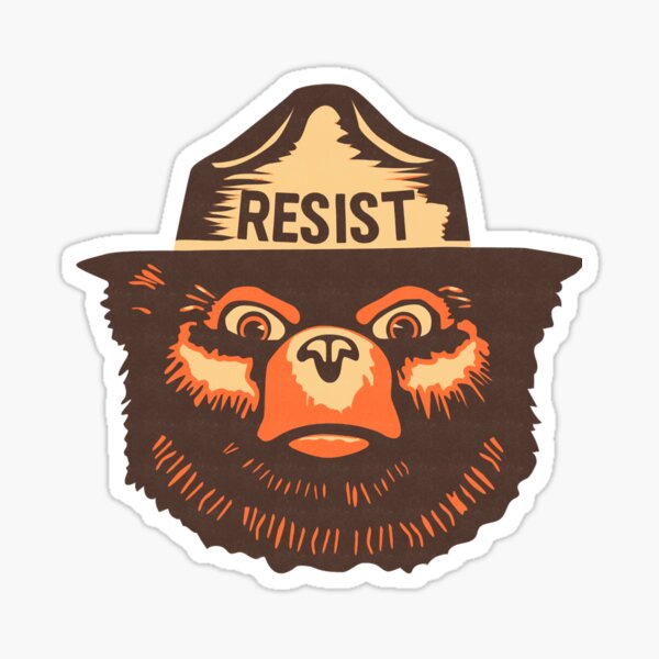 "Resisty Bear" Sticker for Sale by laughlin-aid | Redbubble