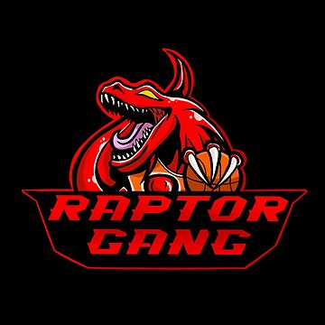 "Raptor gang basketball logo" Sticker for Sale by SurtonDesign | Redbubble