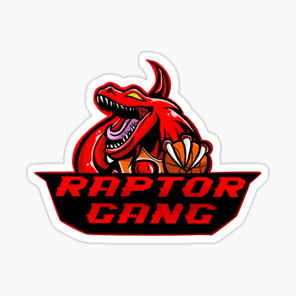 "Raptor gang basketball logo" Sticker for Sale by SurtonDesign | Redbubble