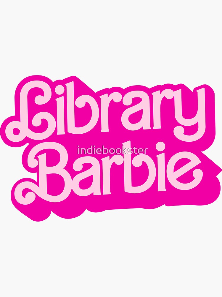 "library barbie" Sticker for Sale by indiebookster | Redbubble