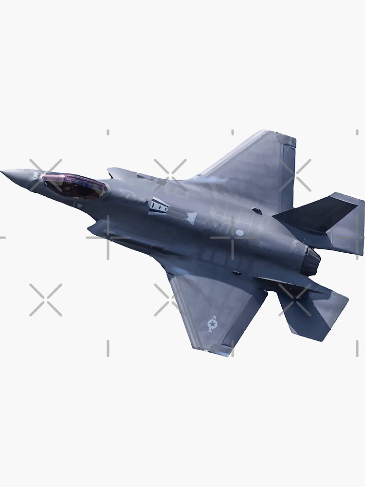 "Lockheed Martin F 35 Lightning Fighter Jet top view flying left Bomb ...