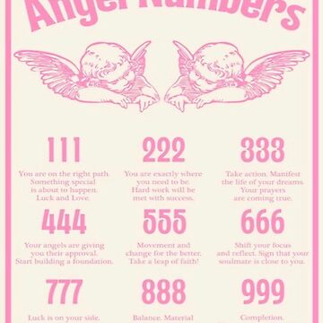 "ANGEL NUMBERS" Poster for Sale by daisydreamart | Redbubble