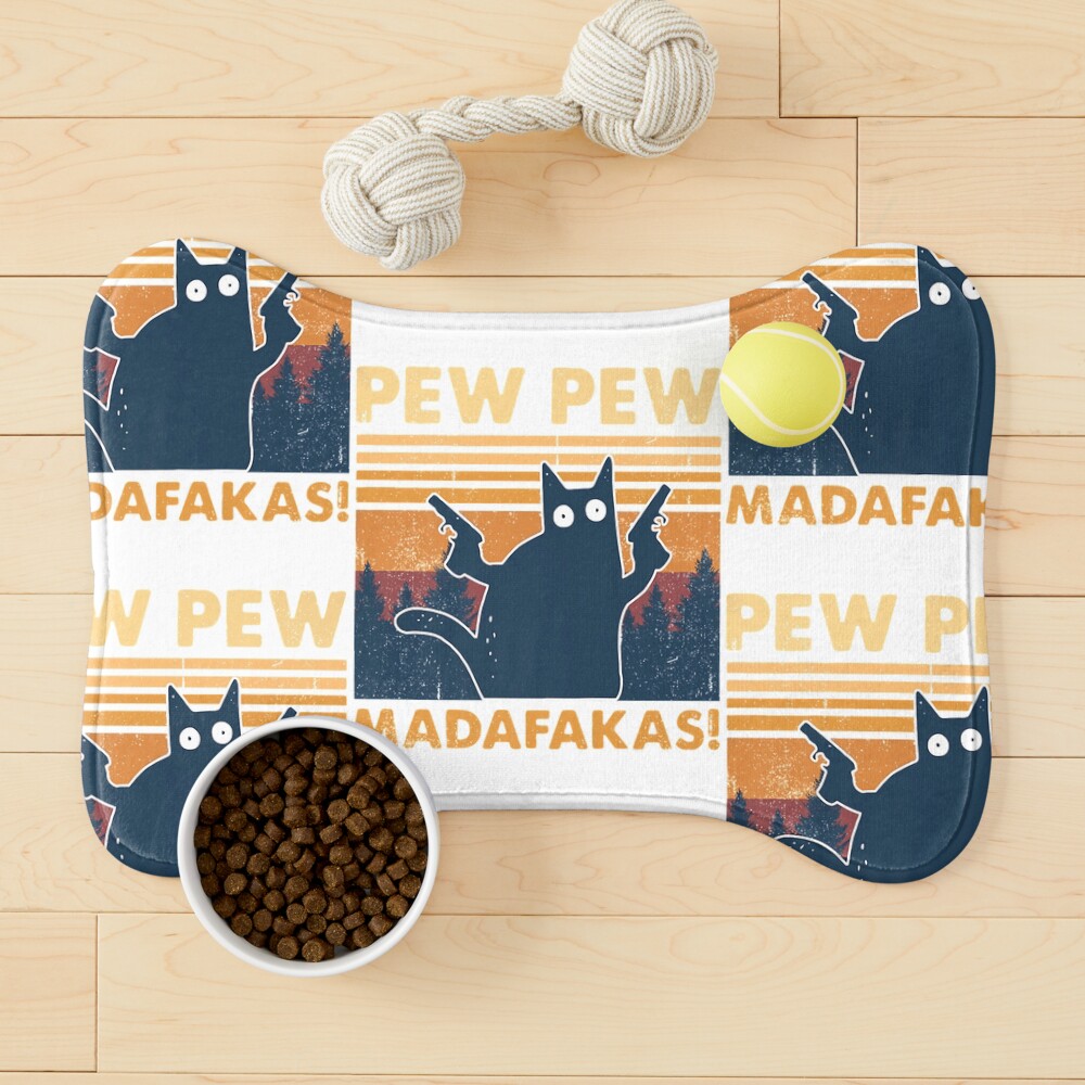 "Vintage Pewpewpew Mada-Fakas Crazy Pew Cat Premium " Sticker for Sale ...